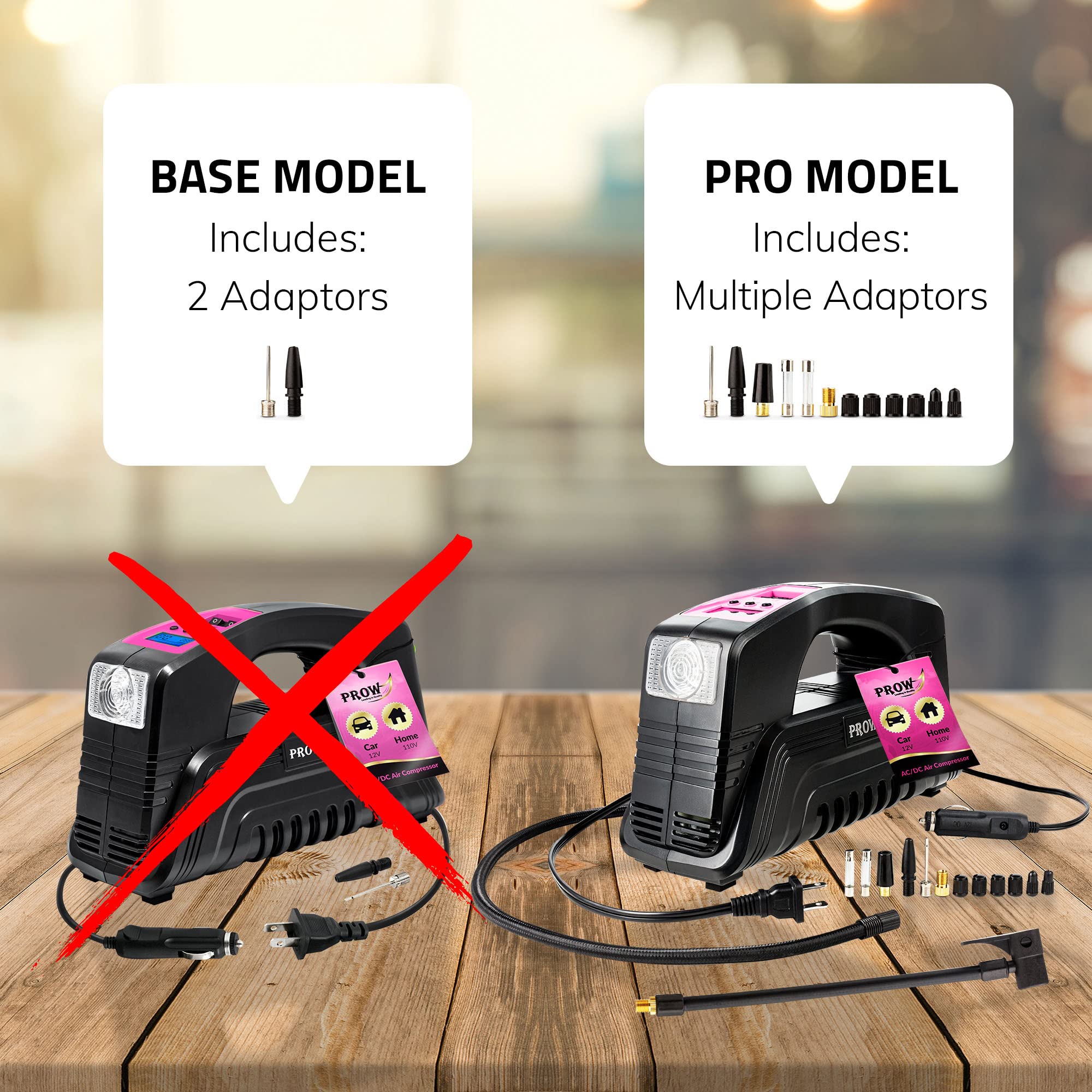 Mua PROW Electric Air Compressor Tire Inflator AC/DC Portable for Car ...