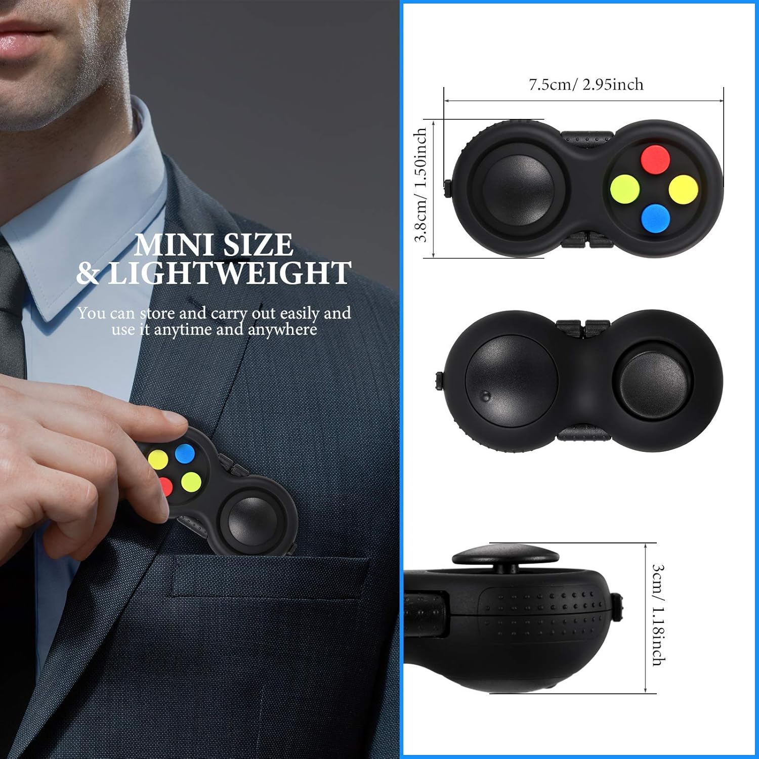 Fidget Pad Fidget Controller Stress Reducer Game Fidget Controller ...