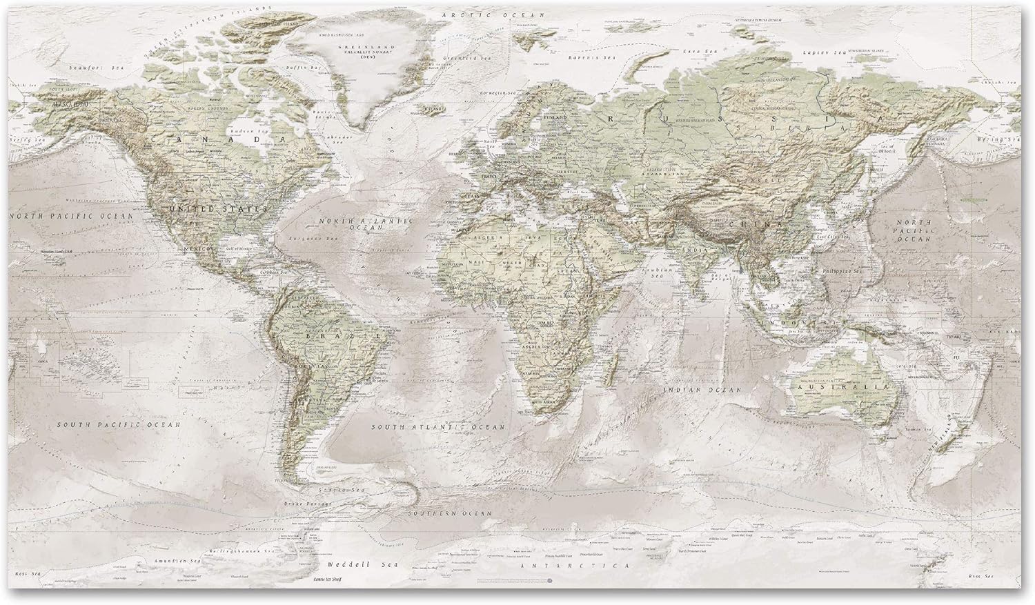 Jr Maps Political World Map, English, New: 2015 Poster: 250 x 144 cm ...