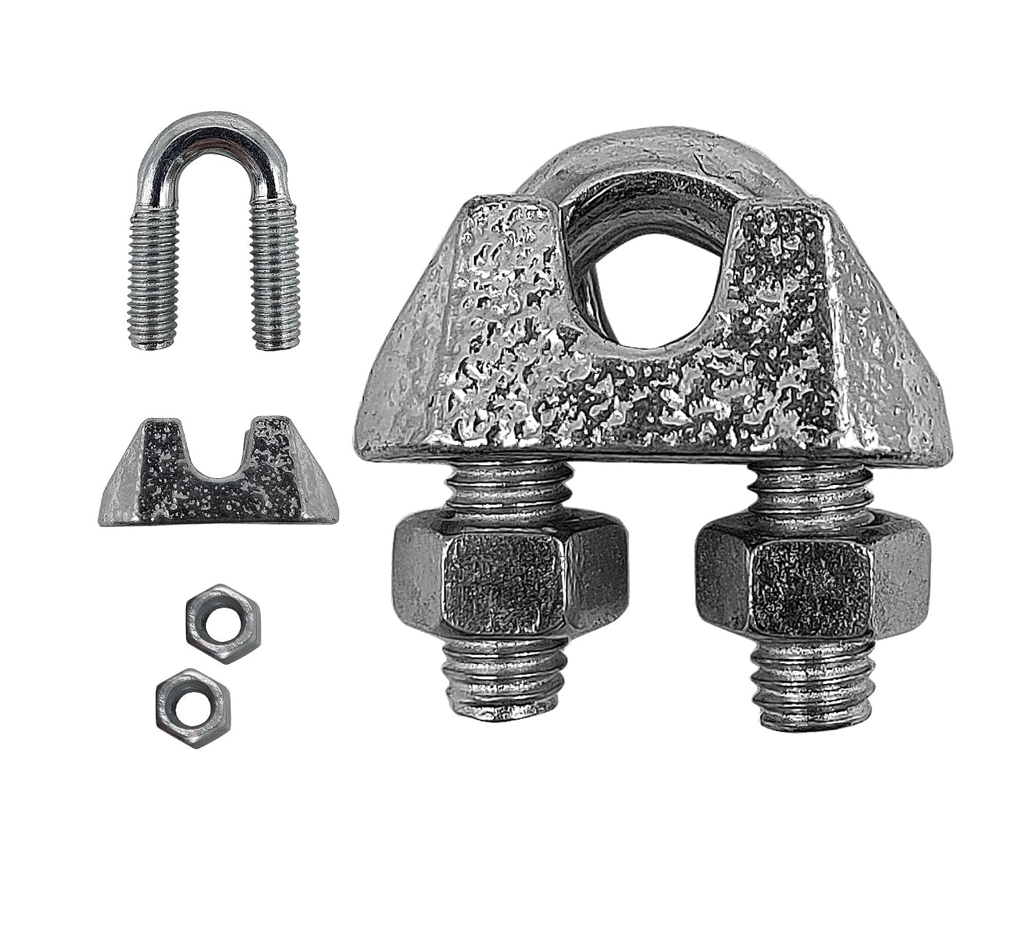 DOJA INDUSTRIAL | WIRE ROPE CLIP CABLE CLAMP M3 | PACK 40 | Steel Cable ...