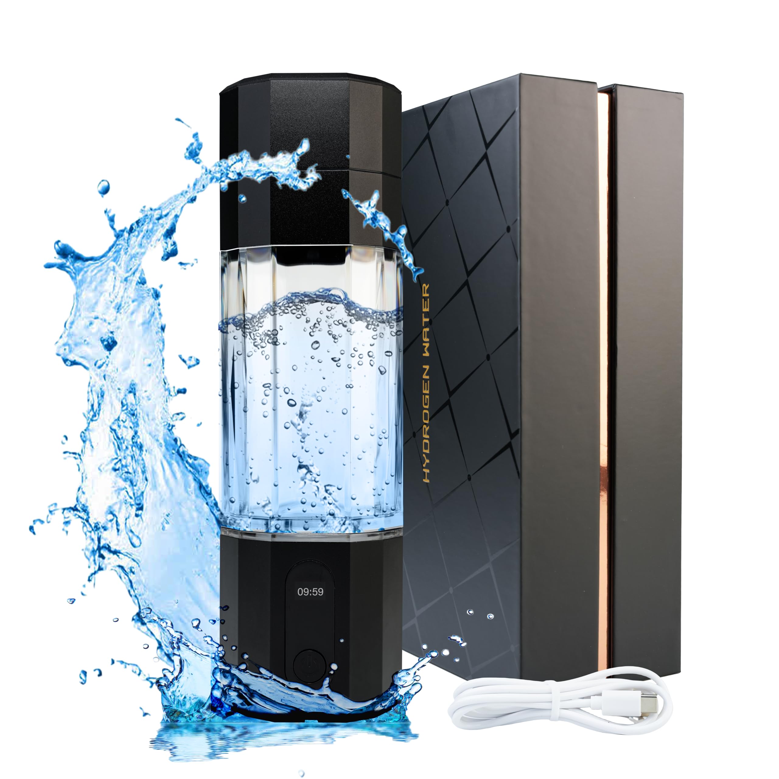 Hydrogen Water Bottle Generator with 10000PPB Hydrogen Production LED ...