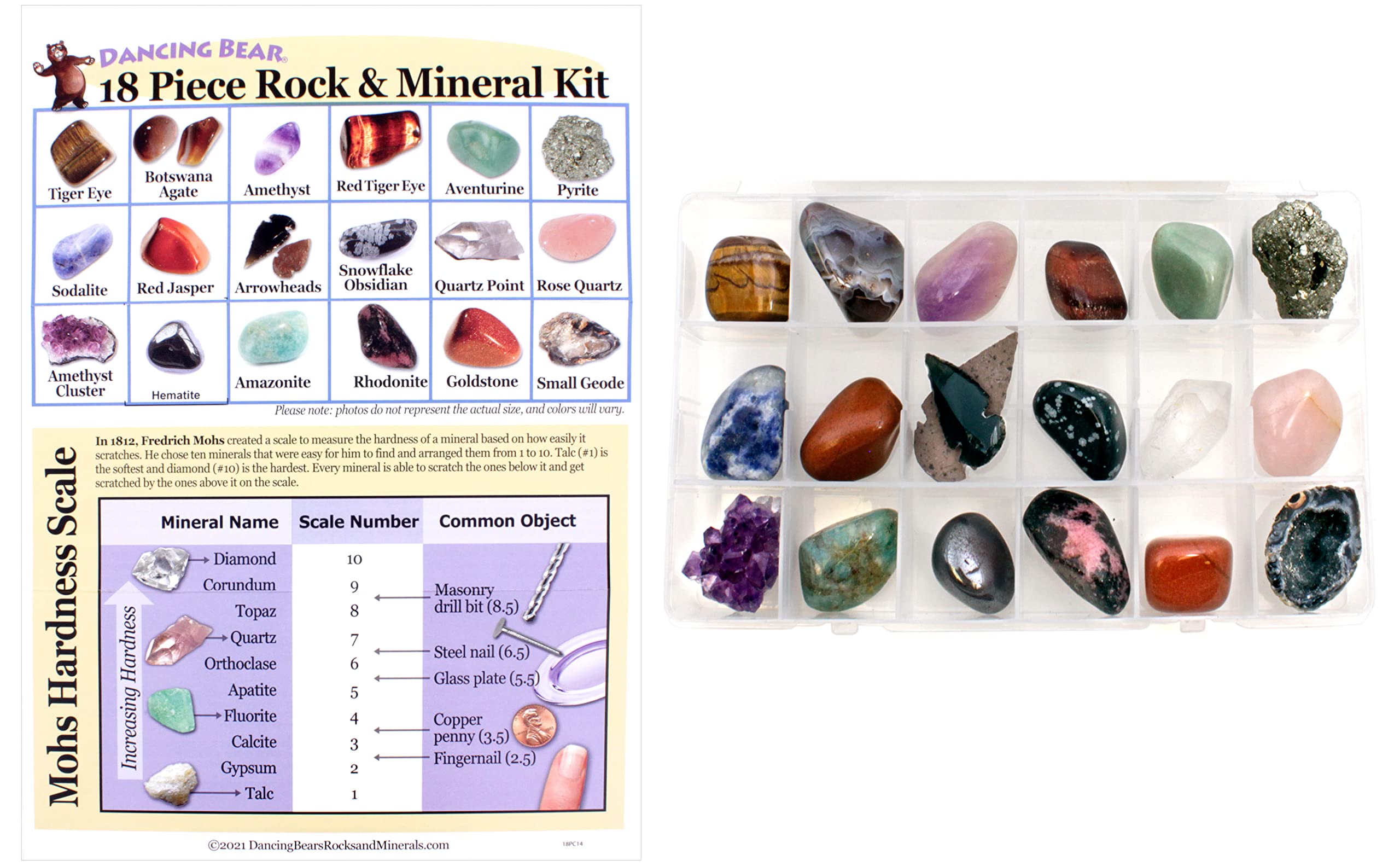 Rock And Mineral Educational Collection & Deluxe Collection Box -18 ...