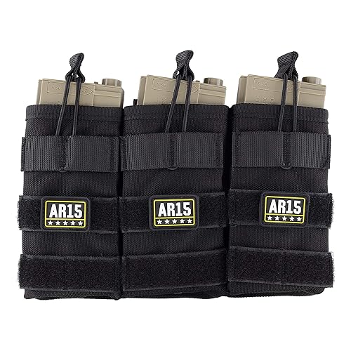 Raiseek Mag Pouch Molle Magazine Pouches for Pistol and Rifle, Triple ...