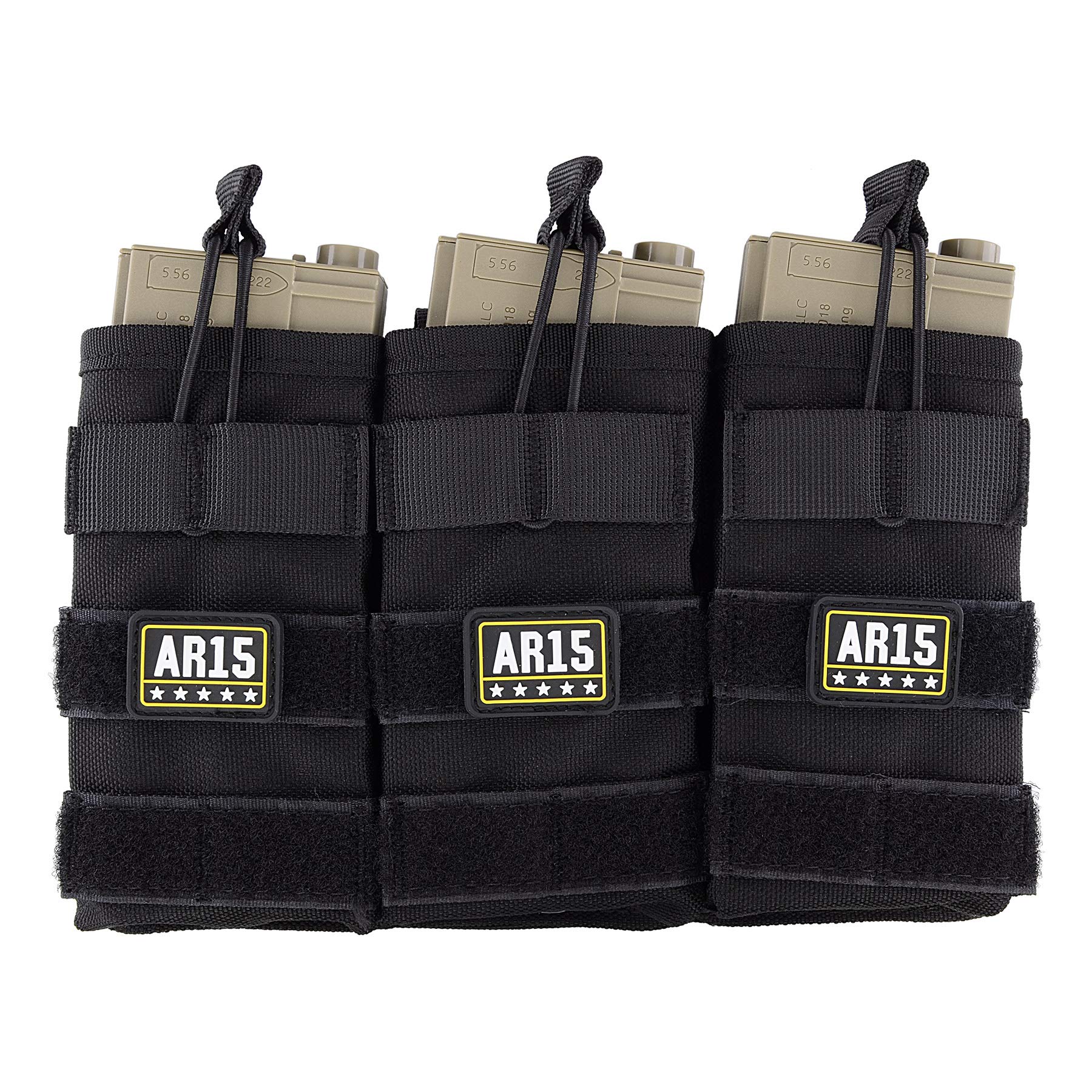 Raiseek Mag Pouch Molle Magazine Pouches for Pistol and Rifle, Triple ...