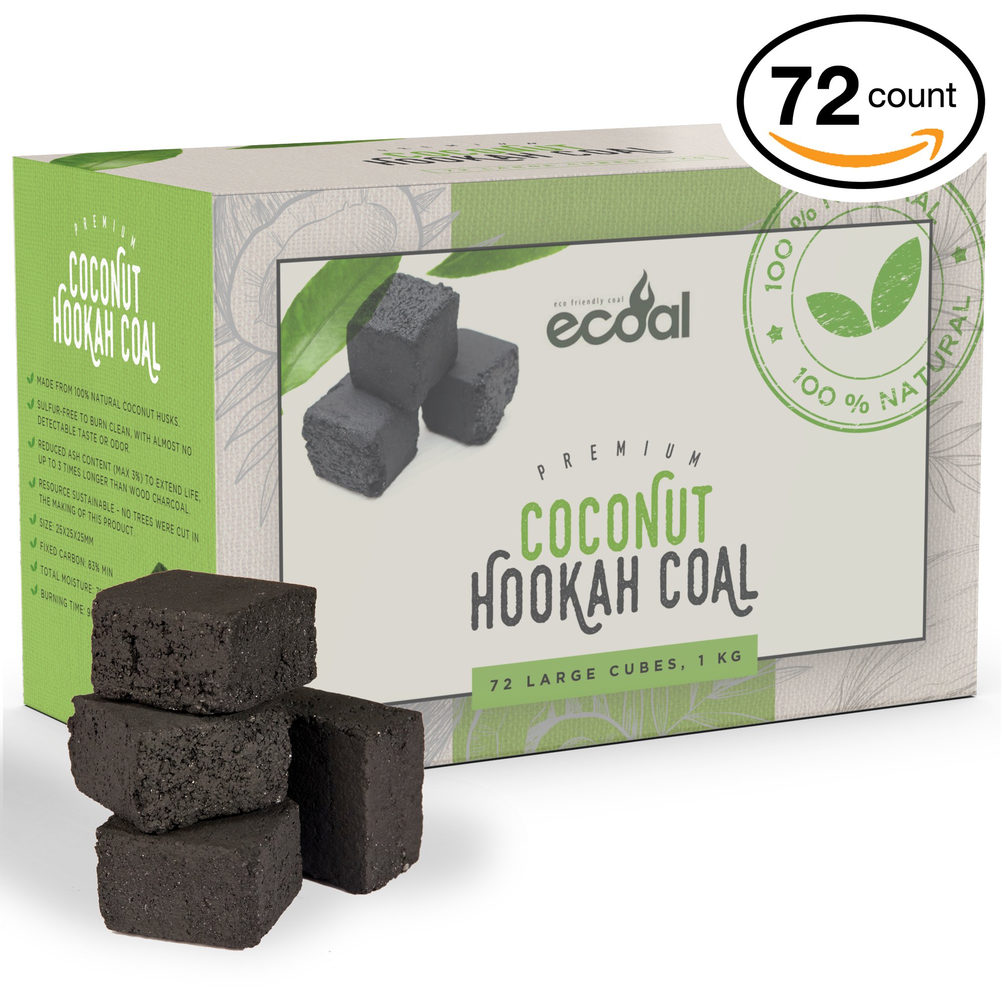 Mua Premium Coconut Shisha Hookah Coal –1KG Large Charcoal Cube ...
