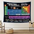 Amazon.com: Riyidecor Periodic Table Tapestry 80WX60L Inch Chemistry ...