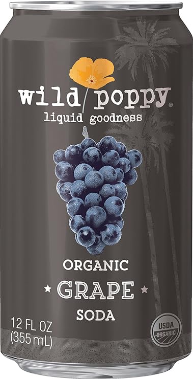 Amazon.com : Wild Poppy Soda Organic Drink, Grape, 24 Count : Grocery ...