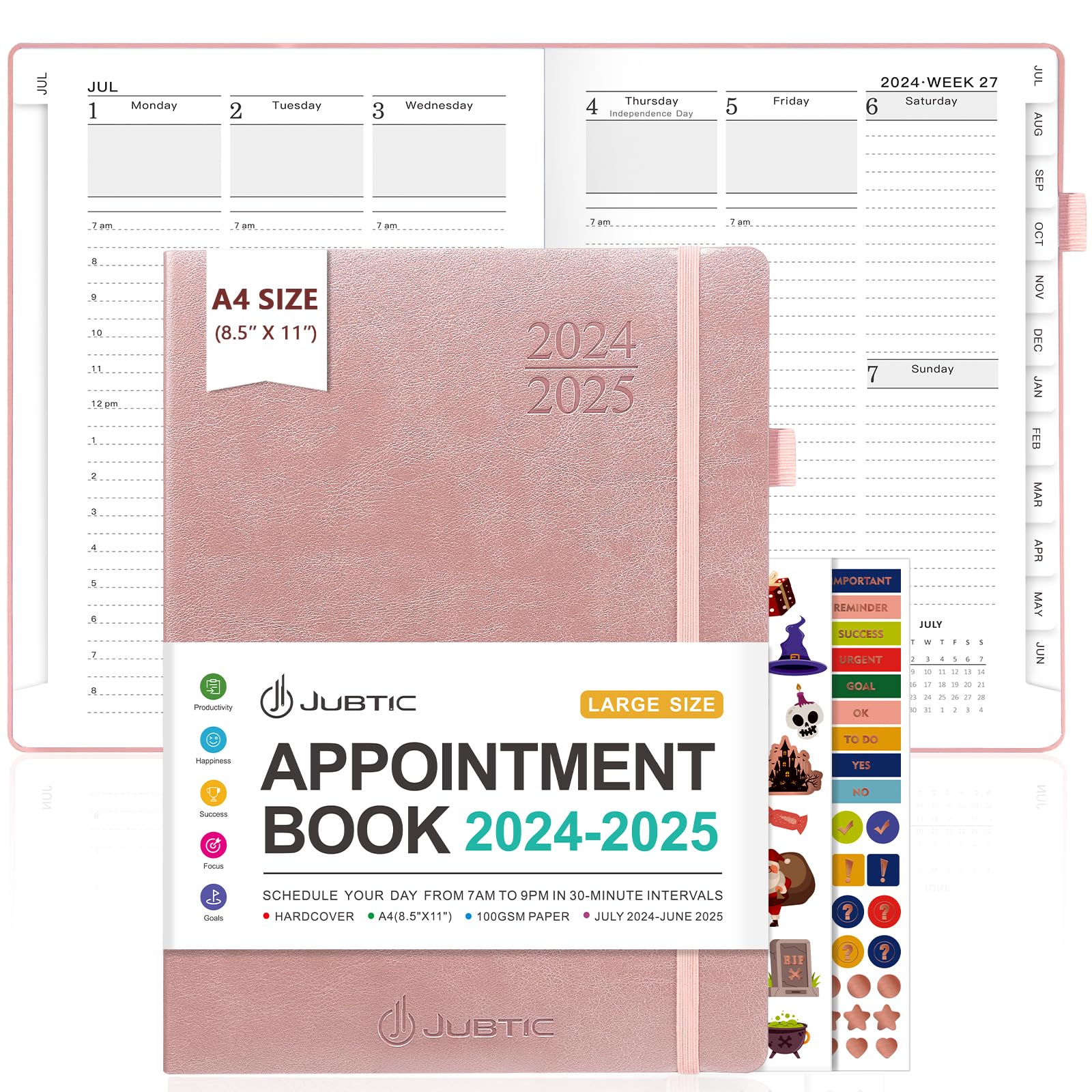 JUBTIC Appointment Book 2024-2025, 8.5"x11", Jul. 2024 - Jun. 2025 ...