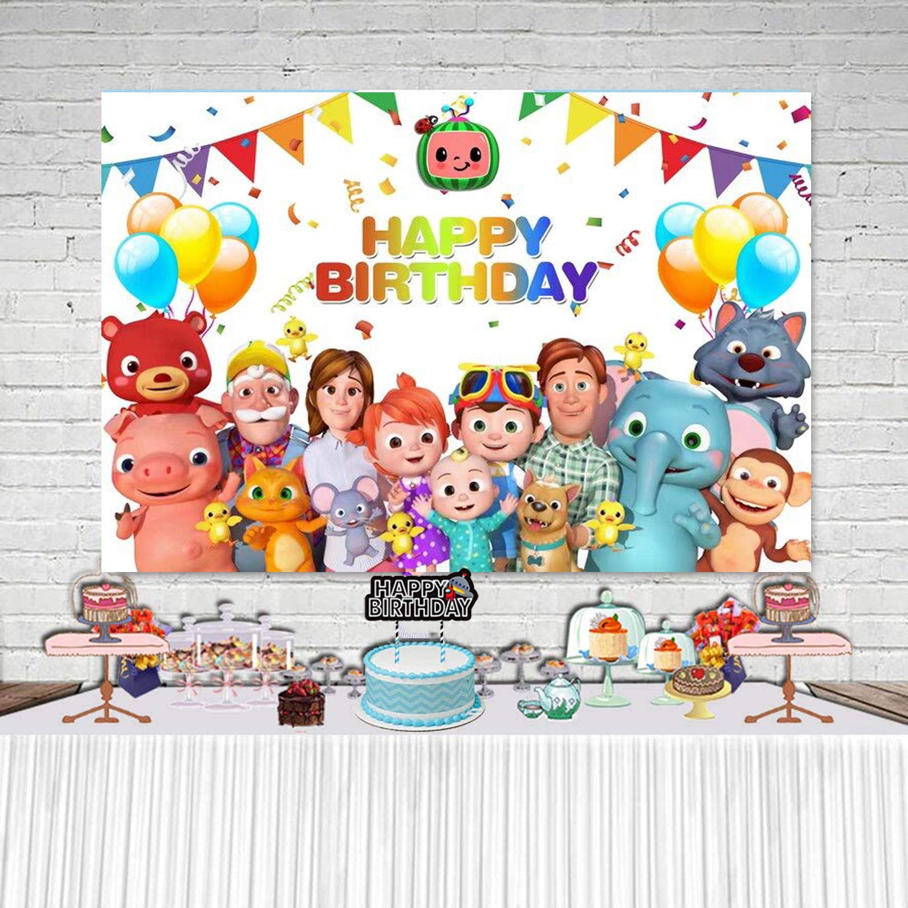 Cocomelon Birthday Decoration Party Supplies Cocomelon Happy Birthday ...