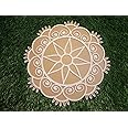 Amazon.com: DIY MDF Readymade Round Rangoli Mat Easy to Use Rangoli ...