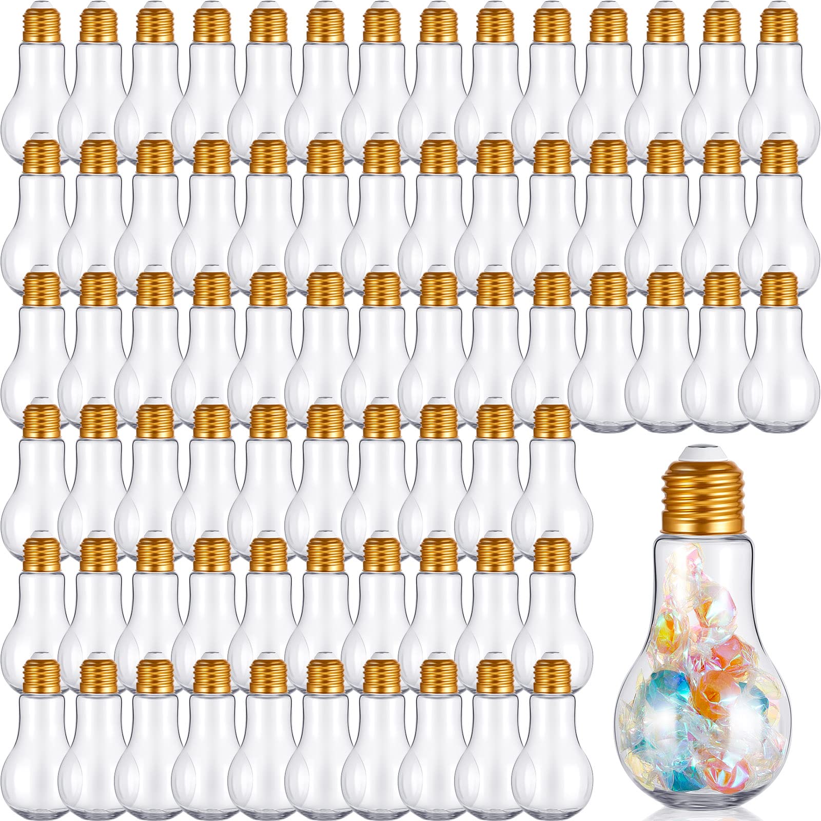 Juexica 108 Pieces Plastic Fillable Light Bulbs for Candy Crafts Gifts ...