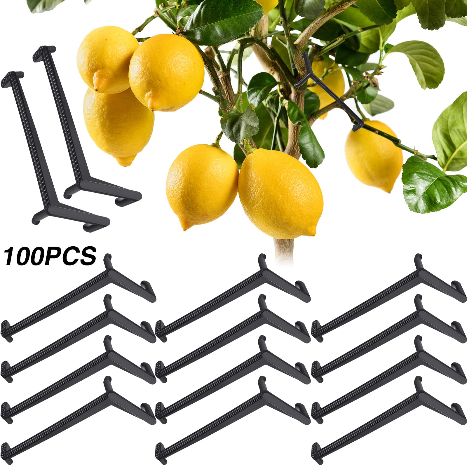 Lasnten 100 Pieces Black Fruit Tree Branch Limb Spreader for Strong ...