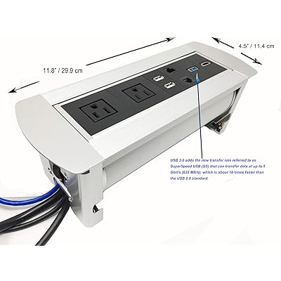 Buy Pwr Plug Connectivity Box Power Hub Module Conference Table in-Desk ...