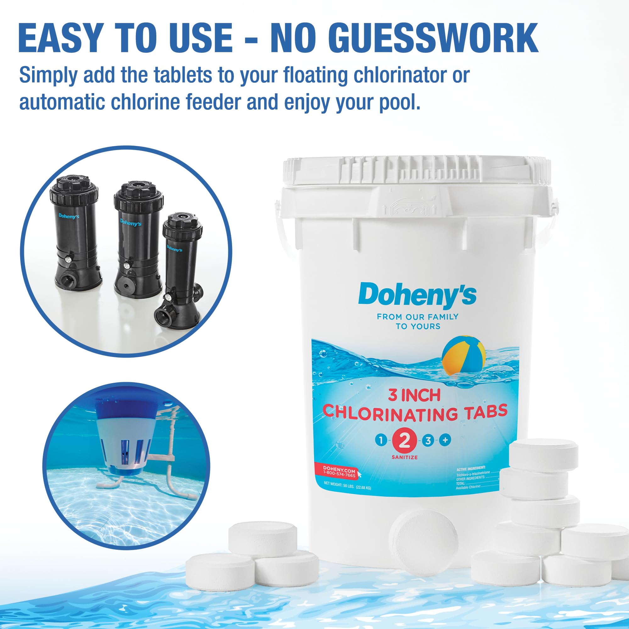 Mua Doheny’s 3-Inch Stabilized Chlorine Tablets for Sanitizing Swimming ...