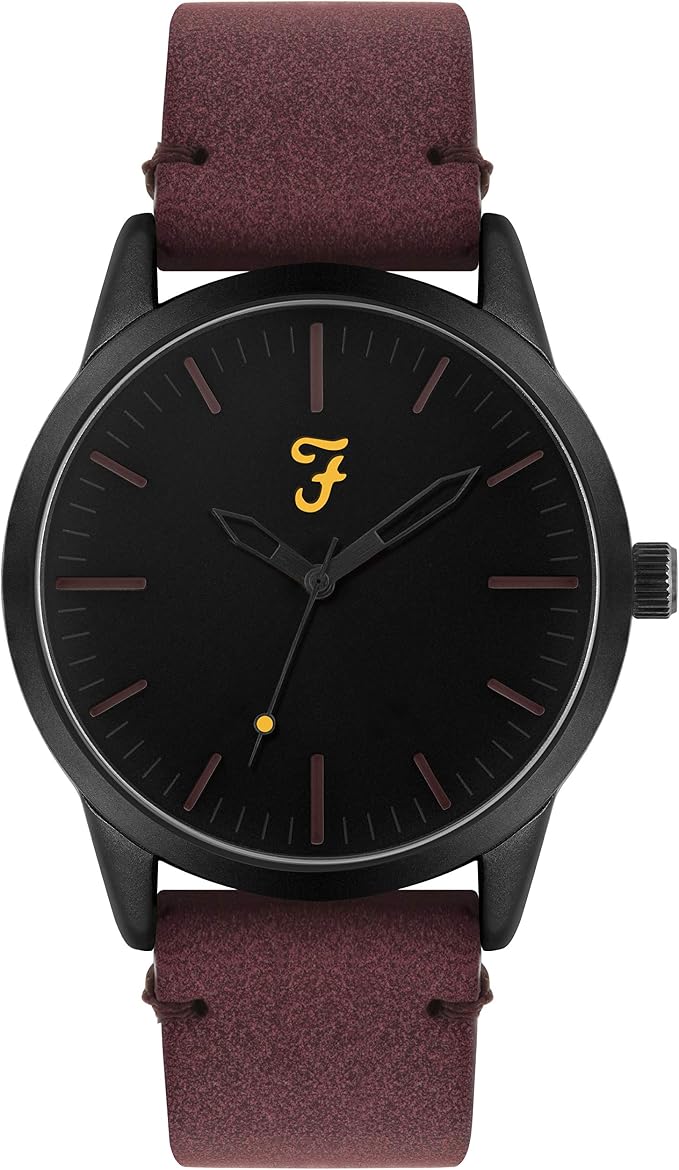 Farah Unisex Adult Analogue Classic Quartz Watch with PU Strap FAR2009 ...