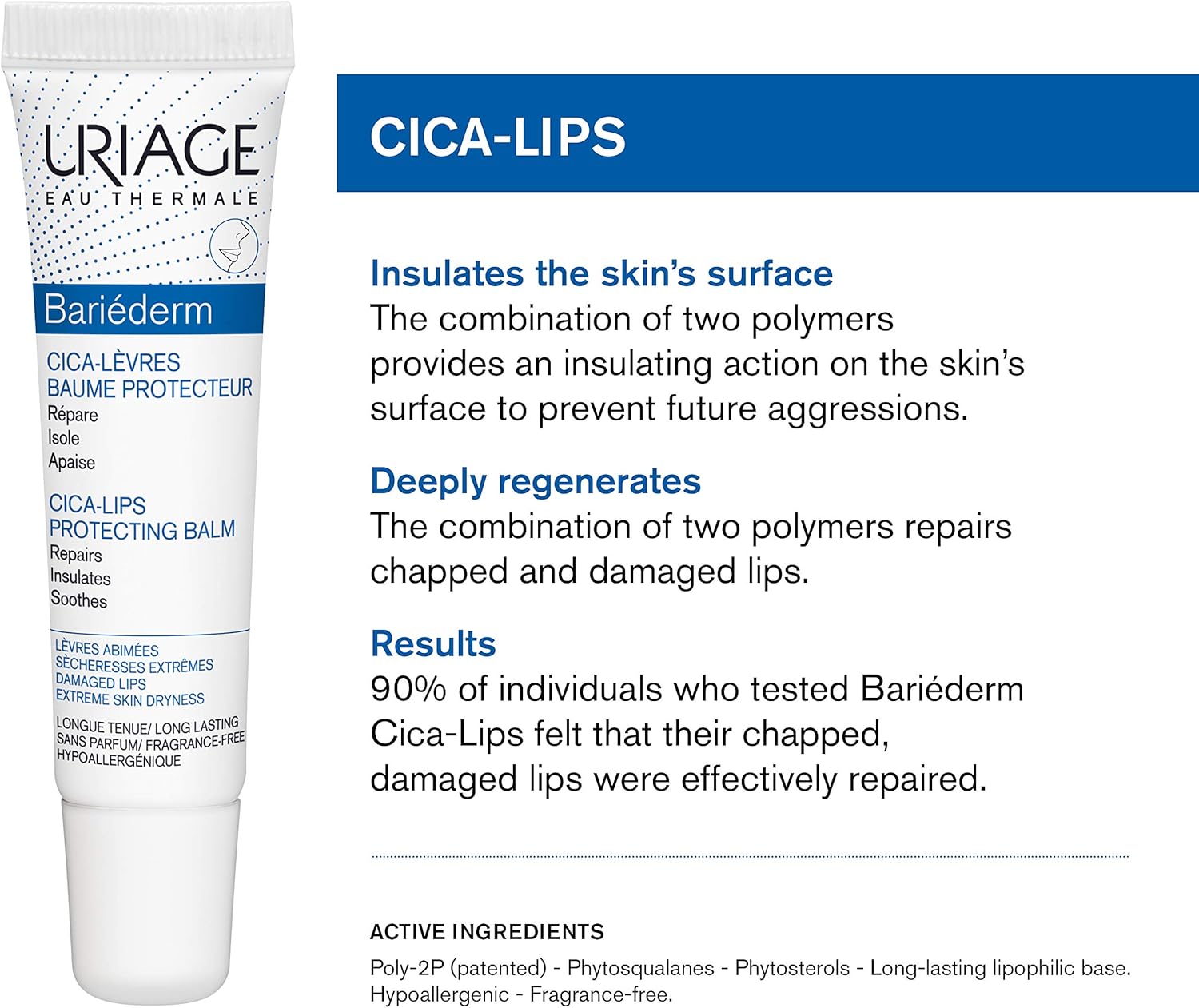 Uriage Bariederm Cica-Lips Repairing Balm, 15 ml – BigaMart