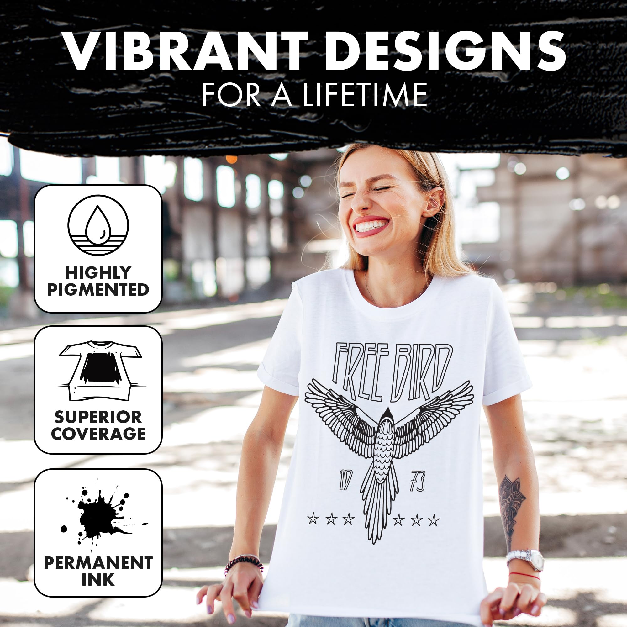 Mua Black & White Fabric Screen Printing Ink 2-Pack - 16 Oz. of Water ...