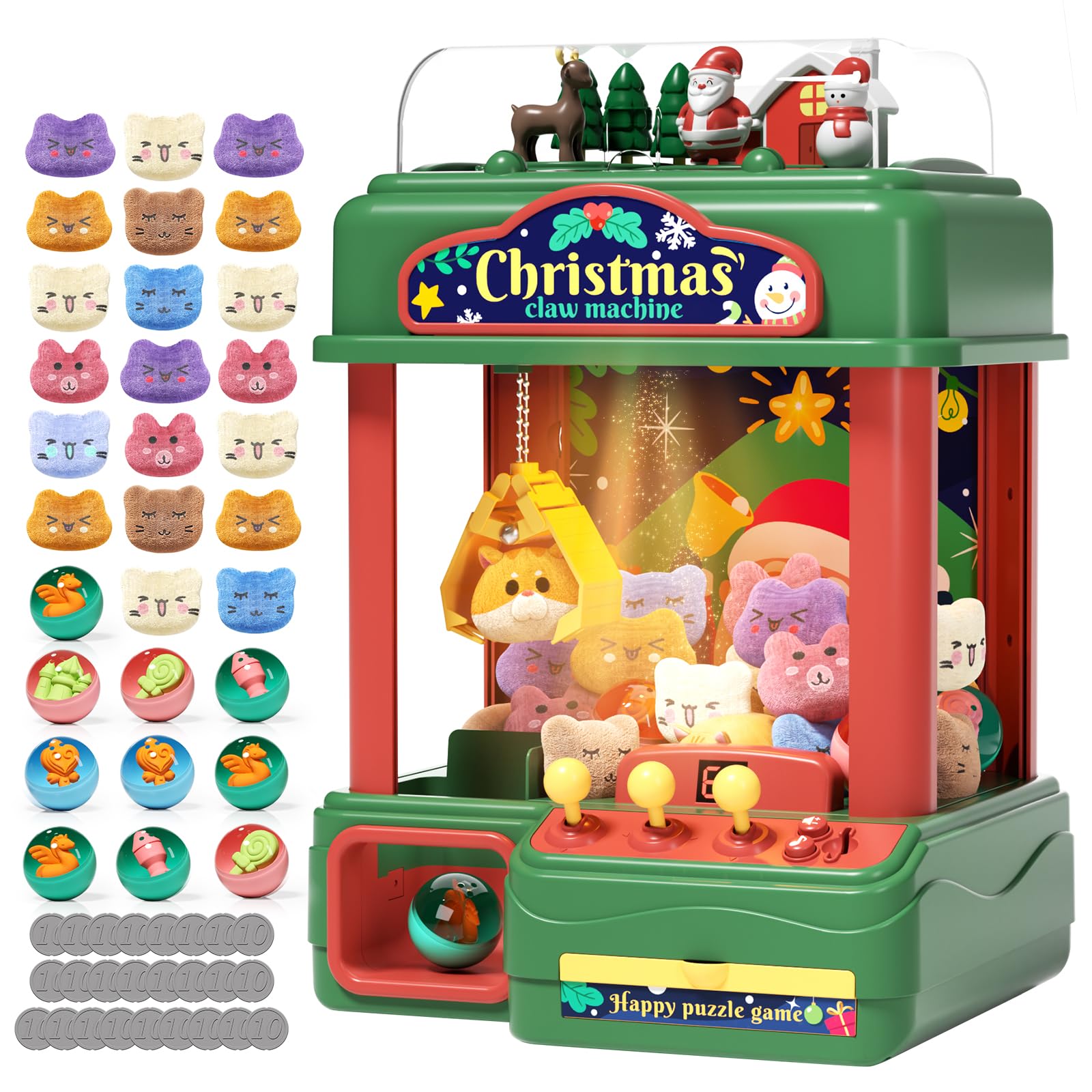 Aiqi Christmas Kids Claw Machine,Large Candy Vending Grabber,Prize ...