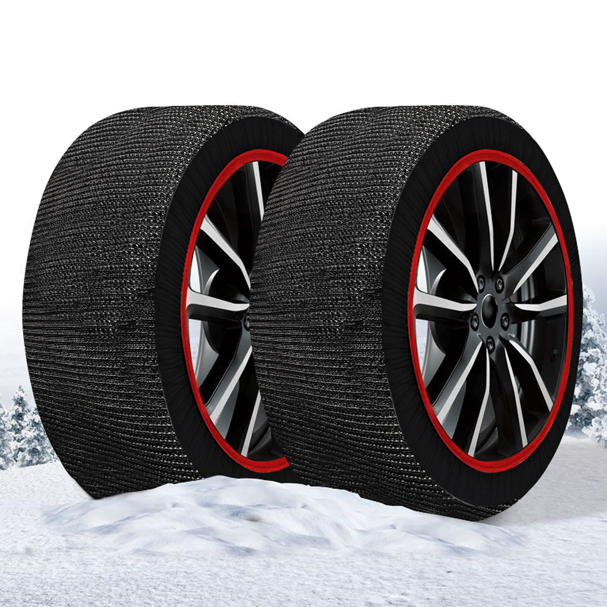 Snow Socks For Tires, Premium Model, +50% Resistance and +50% ...