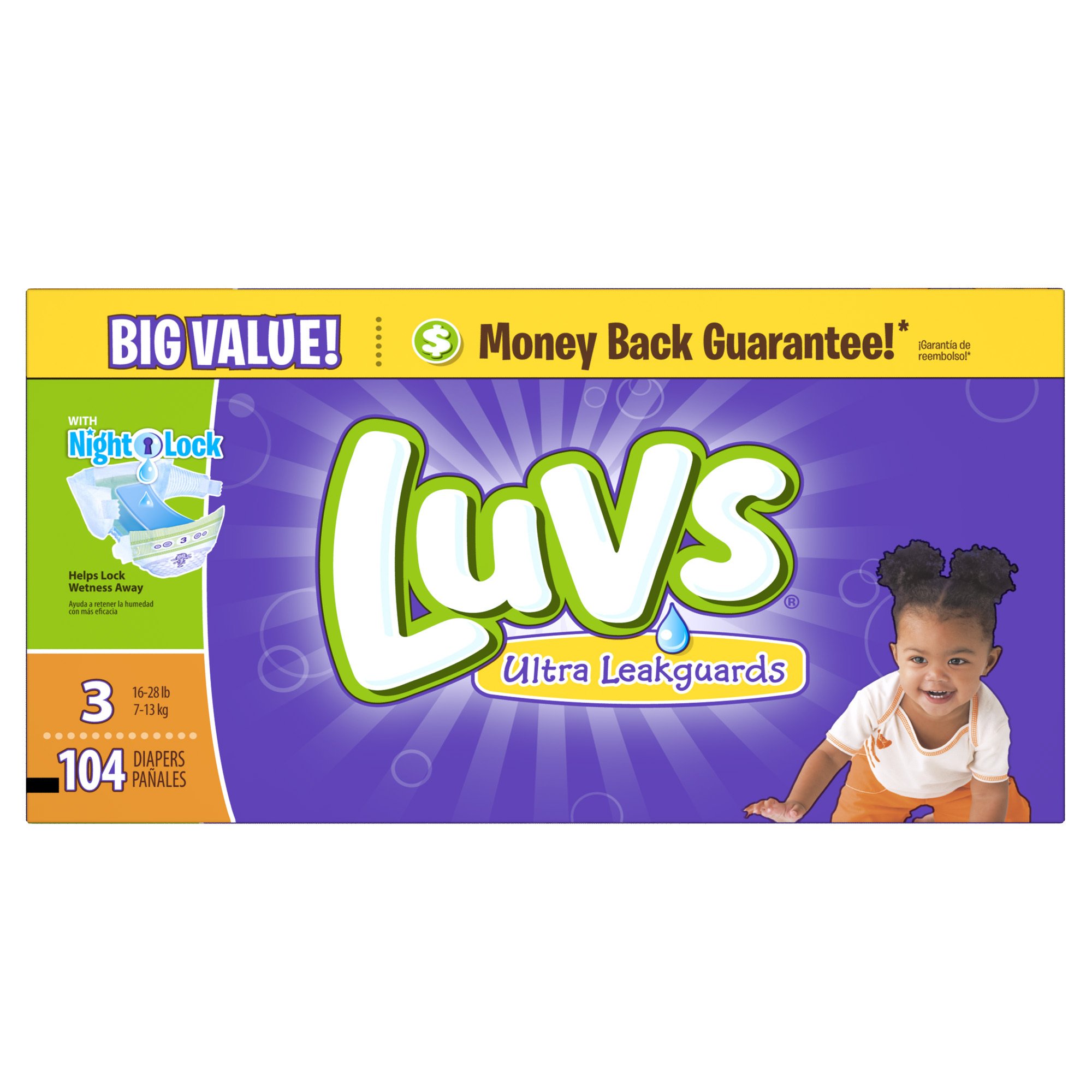 Amazon.com: Luvs Ultra Leakguards Diapers (Over 35 lbs) - 64 CT: Health ...