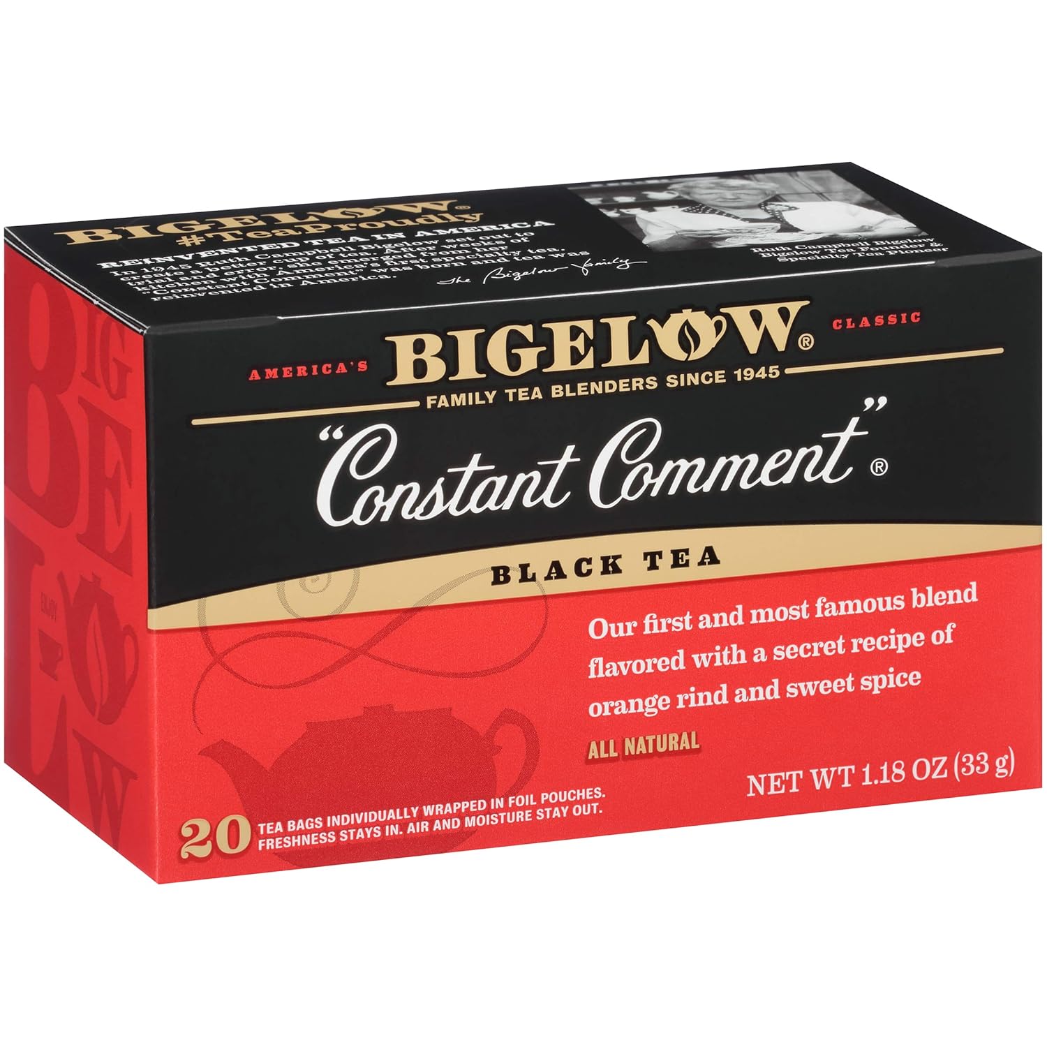 Bigelow Constant Comment Tea 20-Count Boxes (Pack of 6) Caffeinated ...