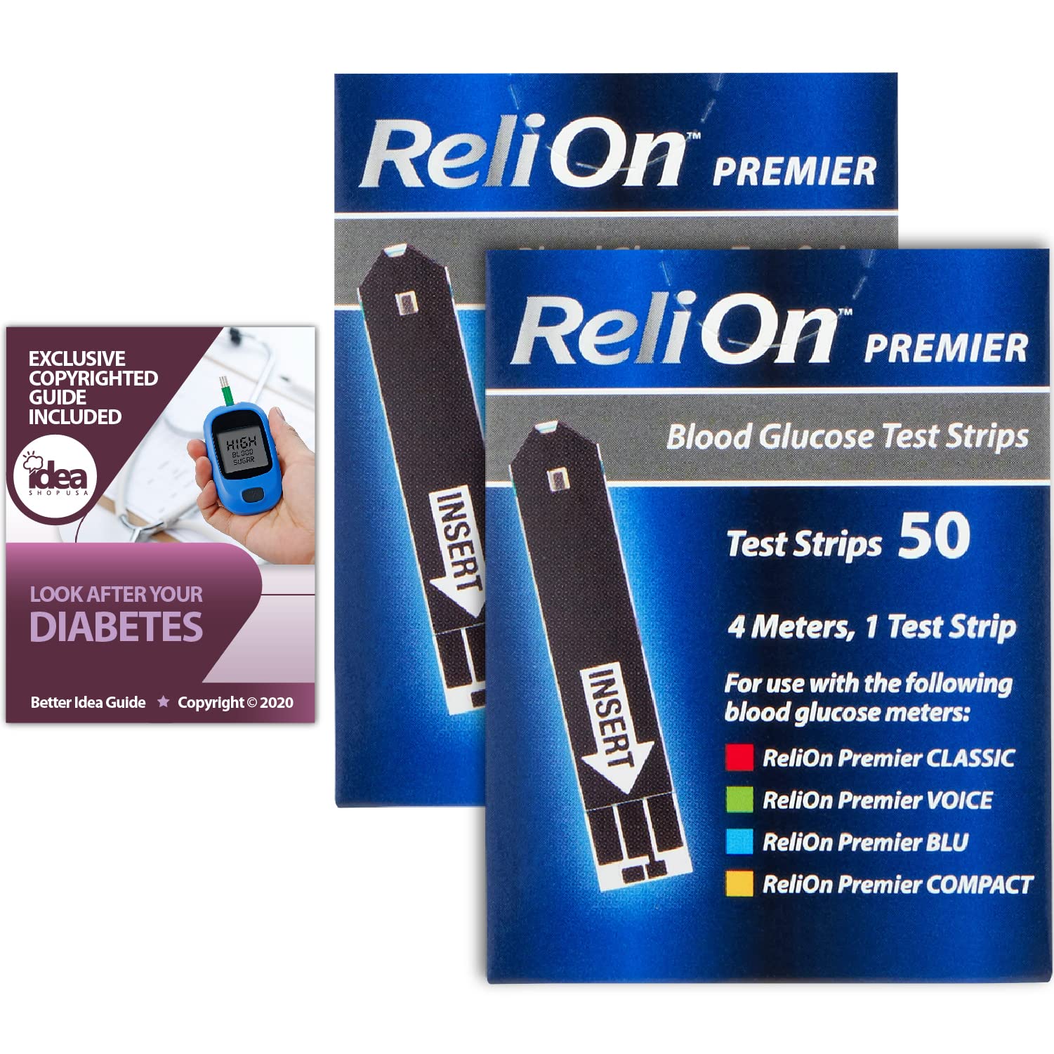Mua Relion Premier Blood Glucose Test Strips 50ct (2 Pack) Bundle with ...