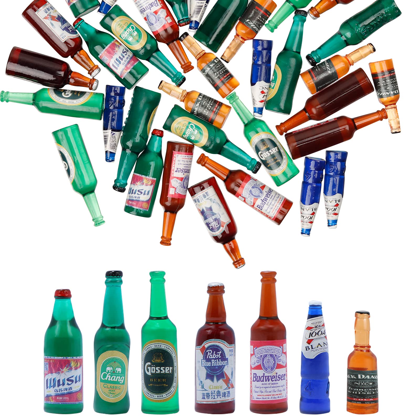 Beer Miniature Figurines, BENBO 42 Pieces Mini Beer Drinks Decoration ...
