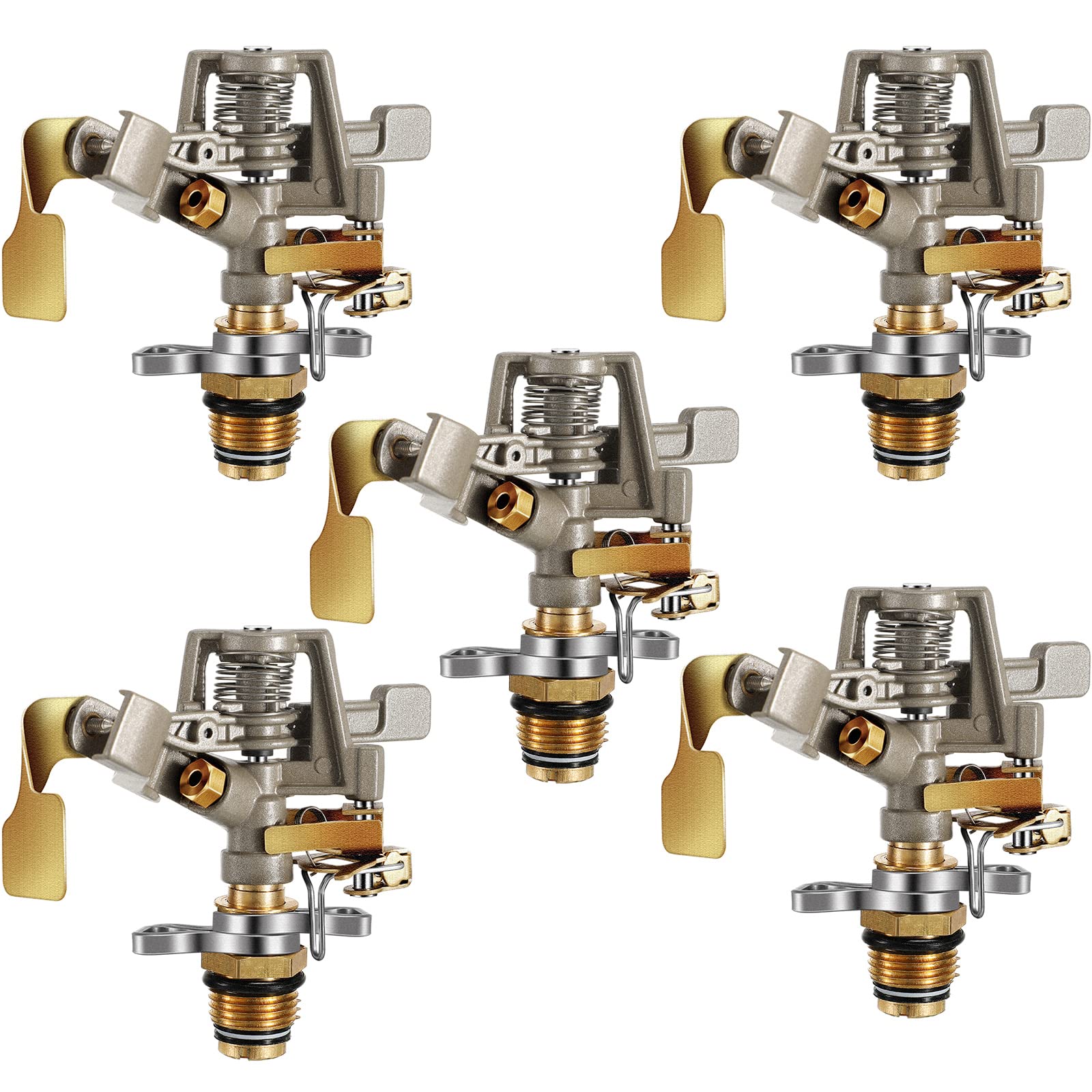 Impact Sprinkler Head Brass Pulsating Sprinkler Lawns Garden Adjustable ...