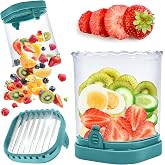 Amazon.com: COKSDUPID Fruit Slicer Cup | Strawberry Slicer | Banana ...