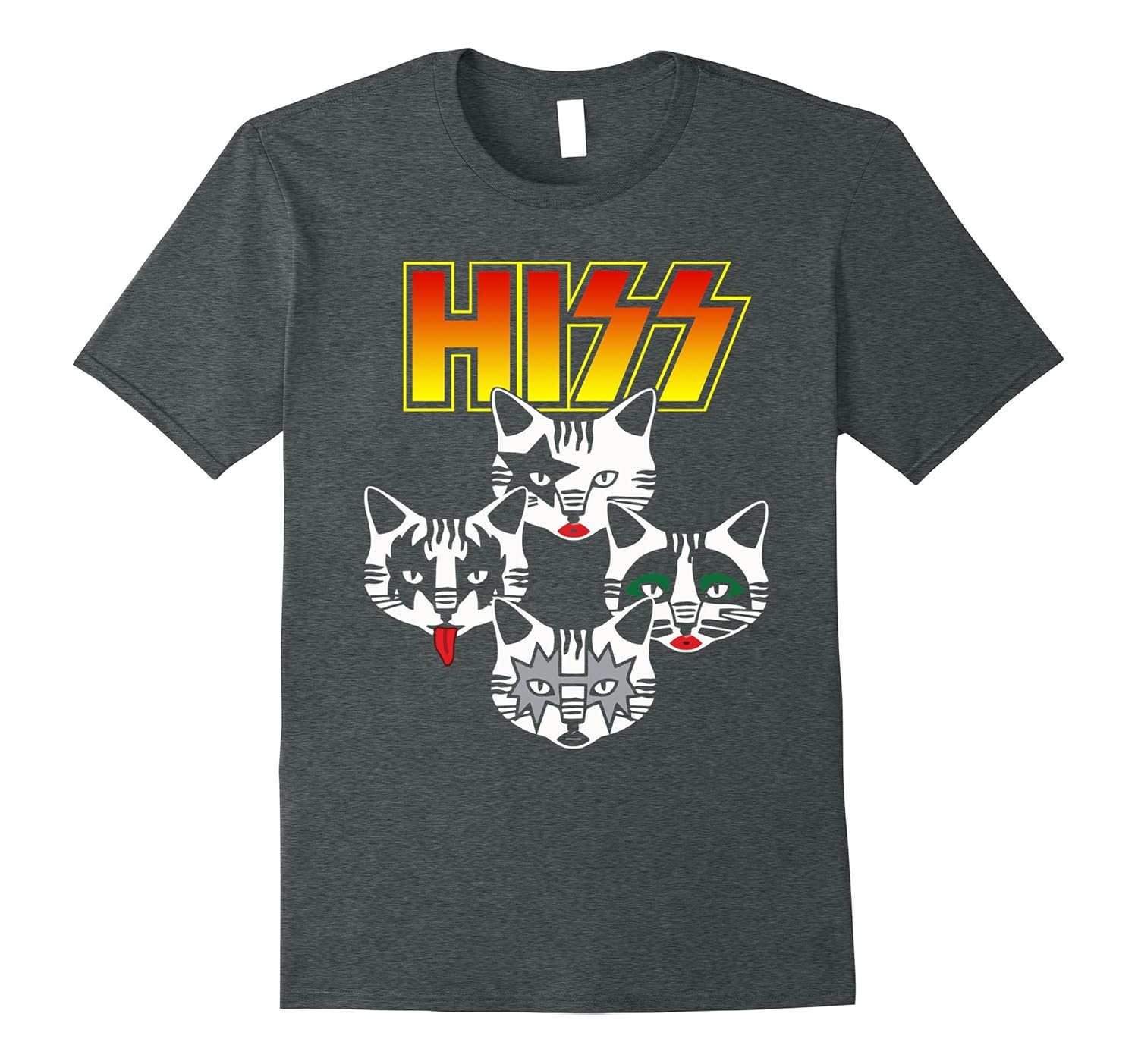 Hiss Kiss Cats Kittens Rock T-shirt-Art – Artshirtee