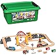 Amazon.com: BRIO 33097 Cargo Railway Deluxe Set - 54 Piece Interactive ...