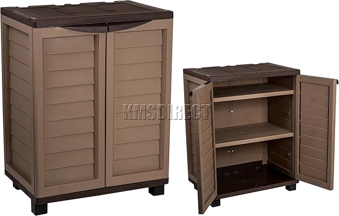 Starplast Outdoor Plastic Garden Utility Cabinet With 2 Shelves ...
