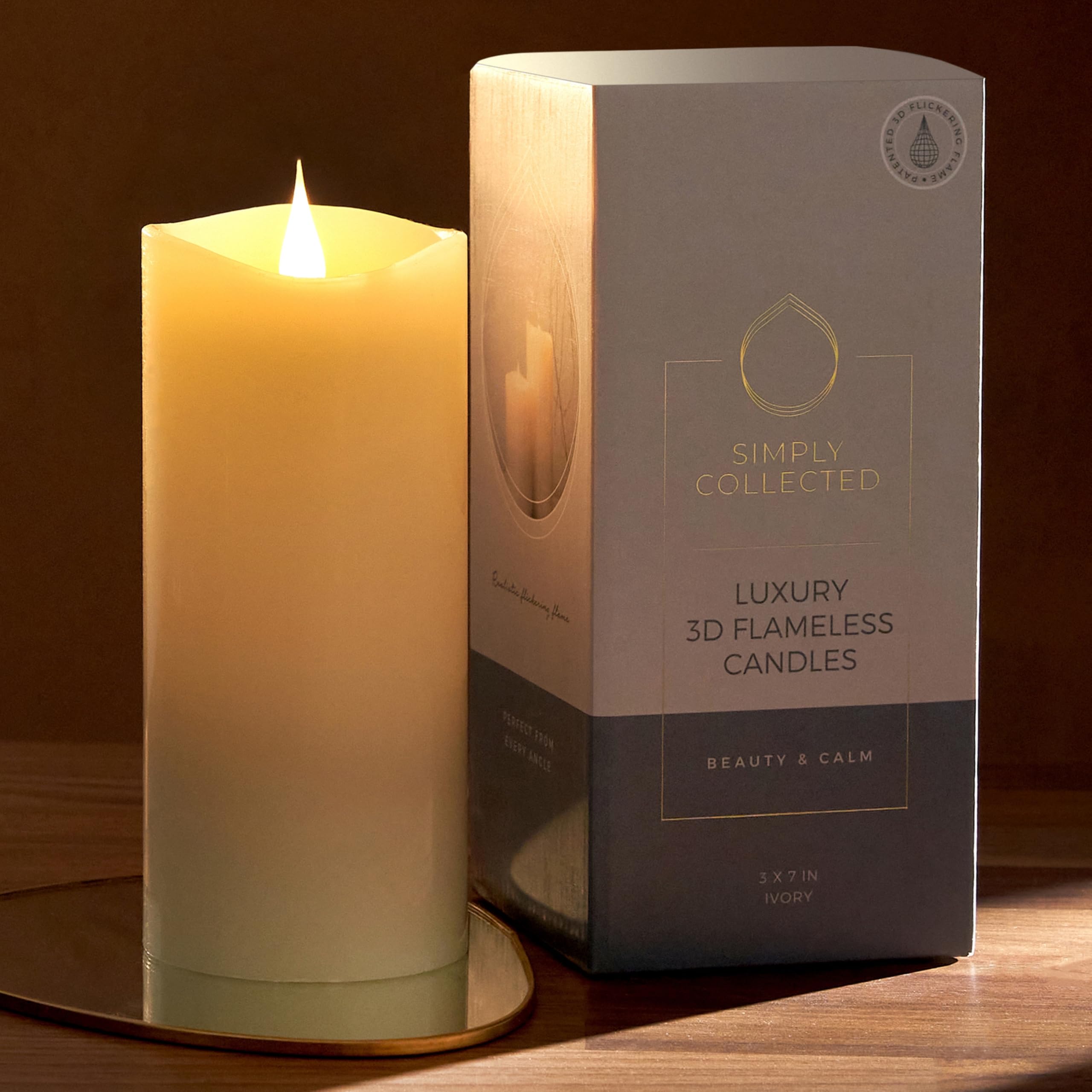Simply Collected Flickering Flameless Candles Battery Operated with ...