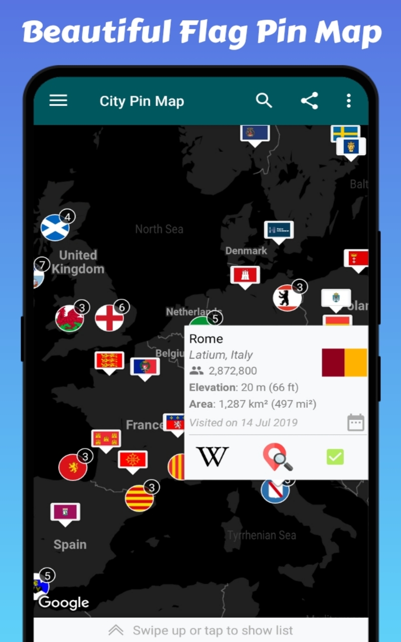 Travel Mapper: Travel Tracker App | Map Of Where I've Been | Travel Planner:Amazon.de:Appstore ...