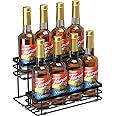 Amazon.com: Vantimo 8 Bottle Coffee Syrup Organizer Rack, 2 Tier Spice ...
