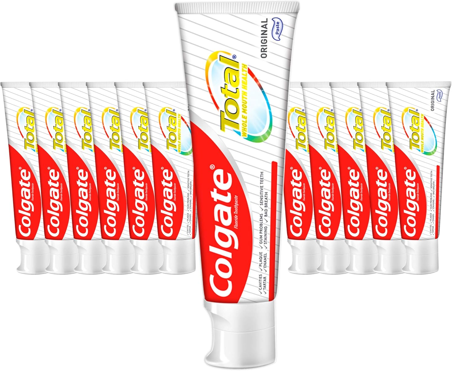 Colgate Total Original, Pasta de Dientes, 12h de Protección Completa ...