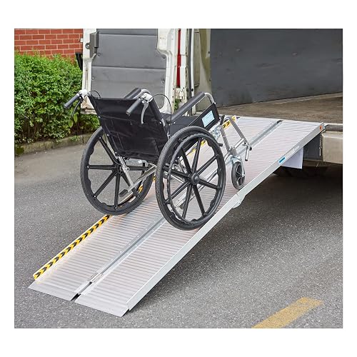 Wheelchair Ramp 7FT, gardhom 800Lbs 84" Lx28.3 W Aluminum Portable ...