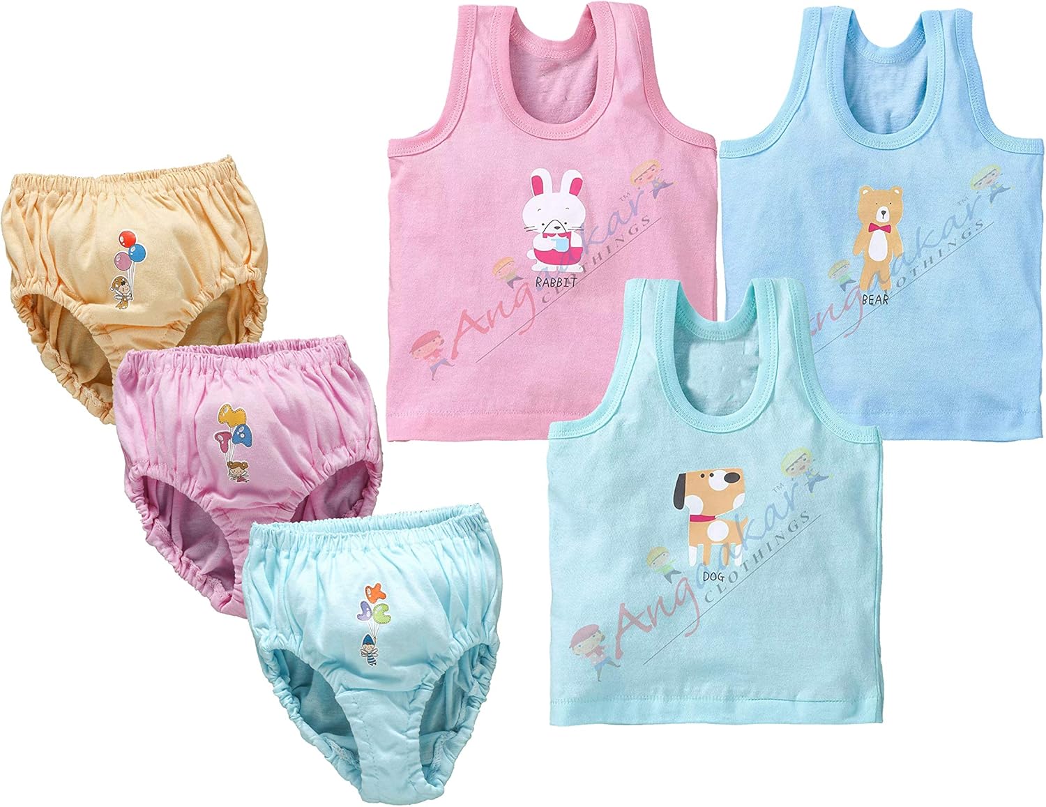 ANGAAKAR CLOTHINGS Kids Vest Baniyan Cotton Inner wear with Baby Boy's ...