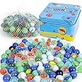 Amazon.com: POPLAY 110PCS Glass Marbles, 5/8inch Marbles Bulk Assorted ...