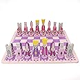 Amazon.com: Pink Chess Set Wooden with Board Educational Adults ...