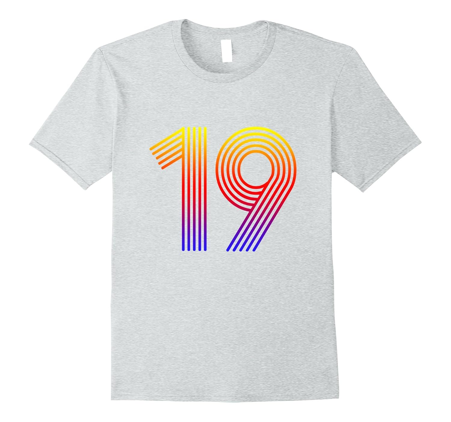 Cool Groovy Number 19 T Shirt Rainbow Color Disco-4LVS – 4loveshirt