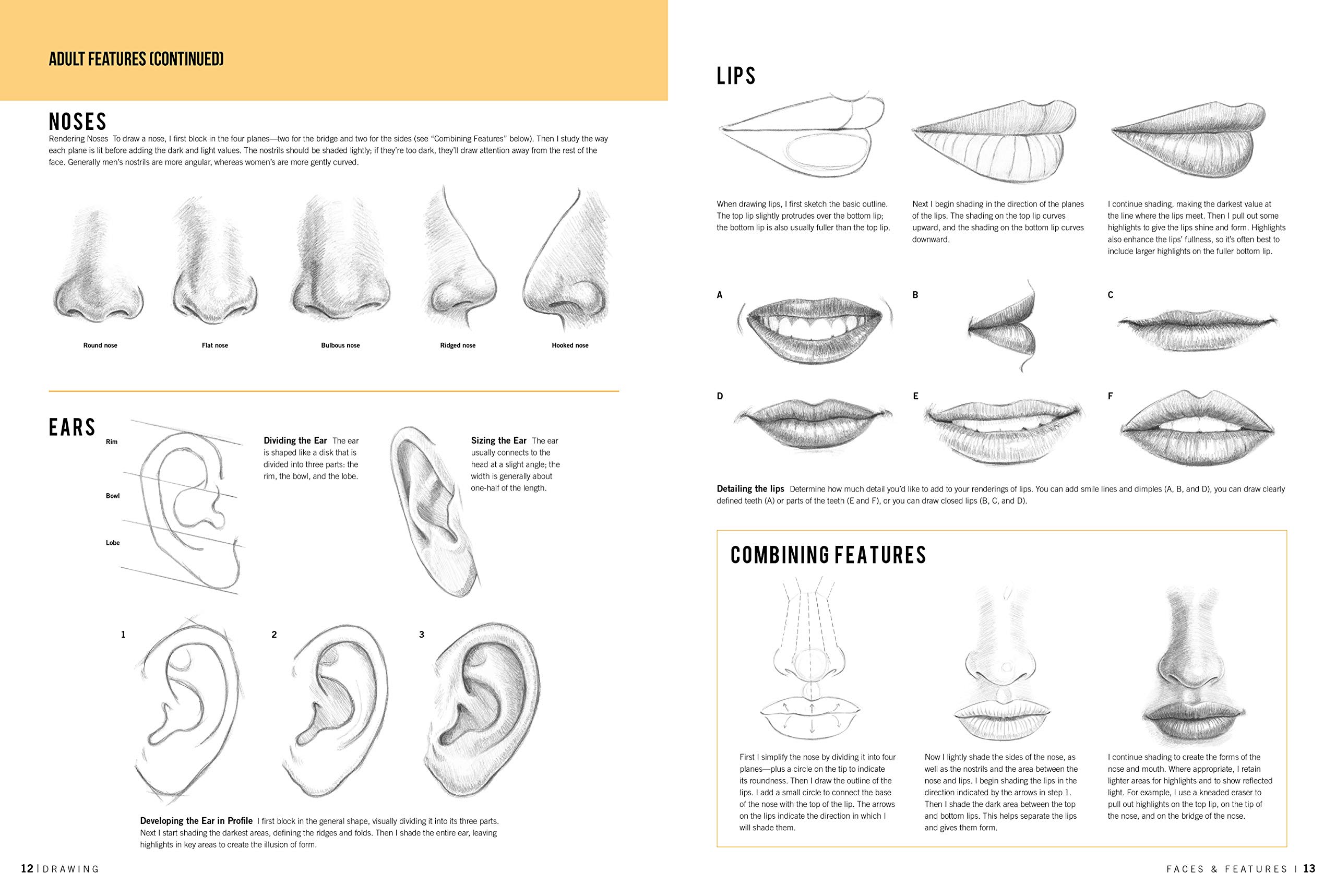 Mua Drawing: Faces & Features: Learn to draw step by step (How to Draw ...
