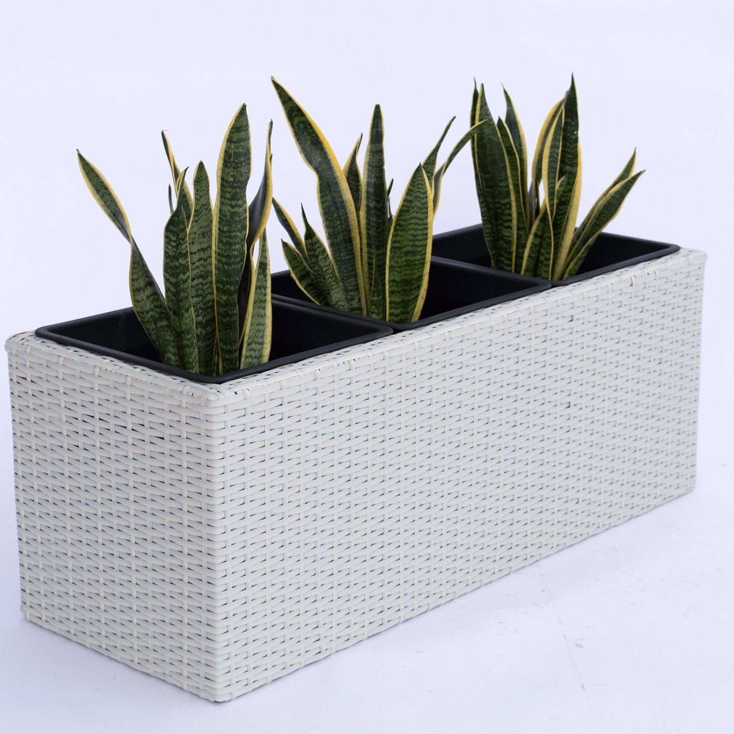 Pflanzkübel Blumenkübel Blumenkasten Rechteck Polyrattan LxBxH ...