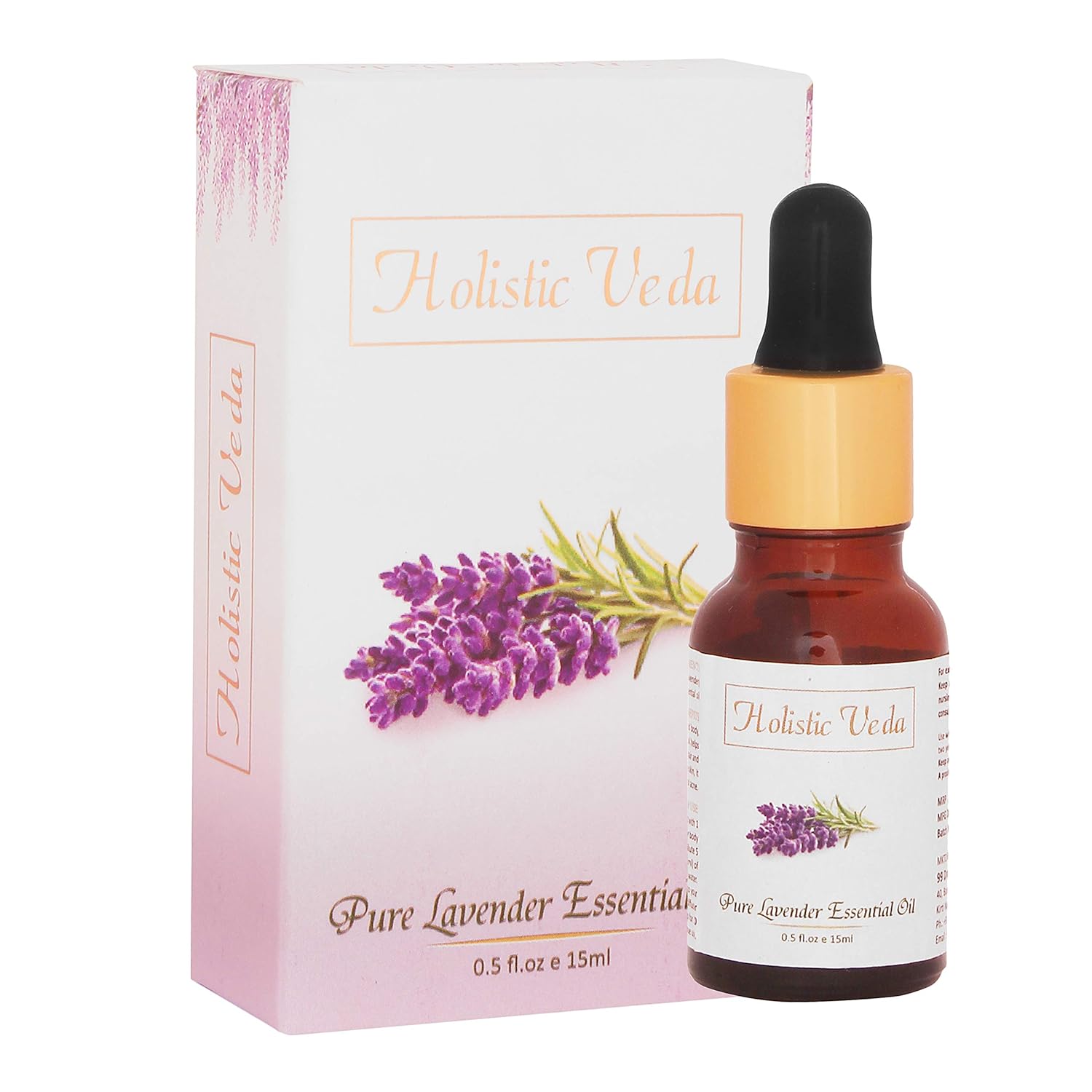 Buy Holistic Veda Lavender Essential Oil - Pure 100% Natural Lavandula ...