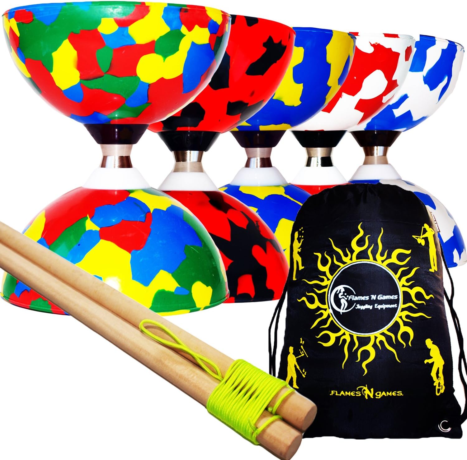 Juggle Dream JESTER Ball Bearing Pro Diabolo Set + Wooden Diabolo ...