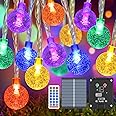 GOODEA.fun 56FT Solar String Lights, 100LED Outdoor Solar Lights with Remote, Color Changing ...