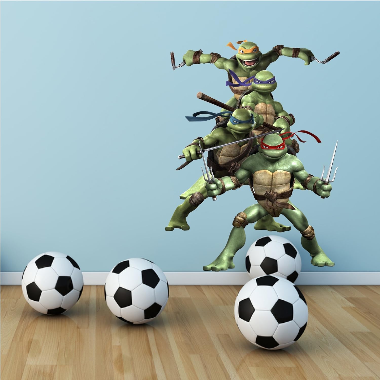Teenage Mutant Ninja Turtles TMNT Full Colour Wall Art Sticker Decal ...