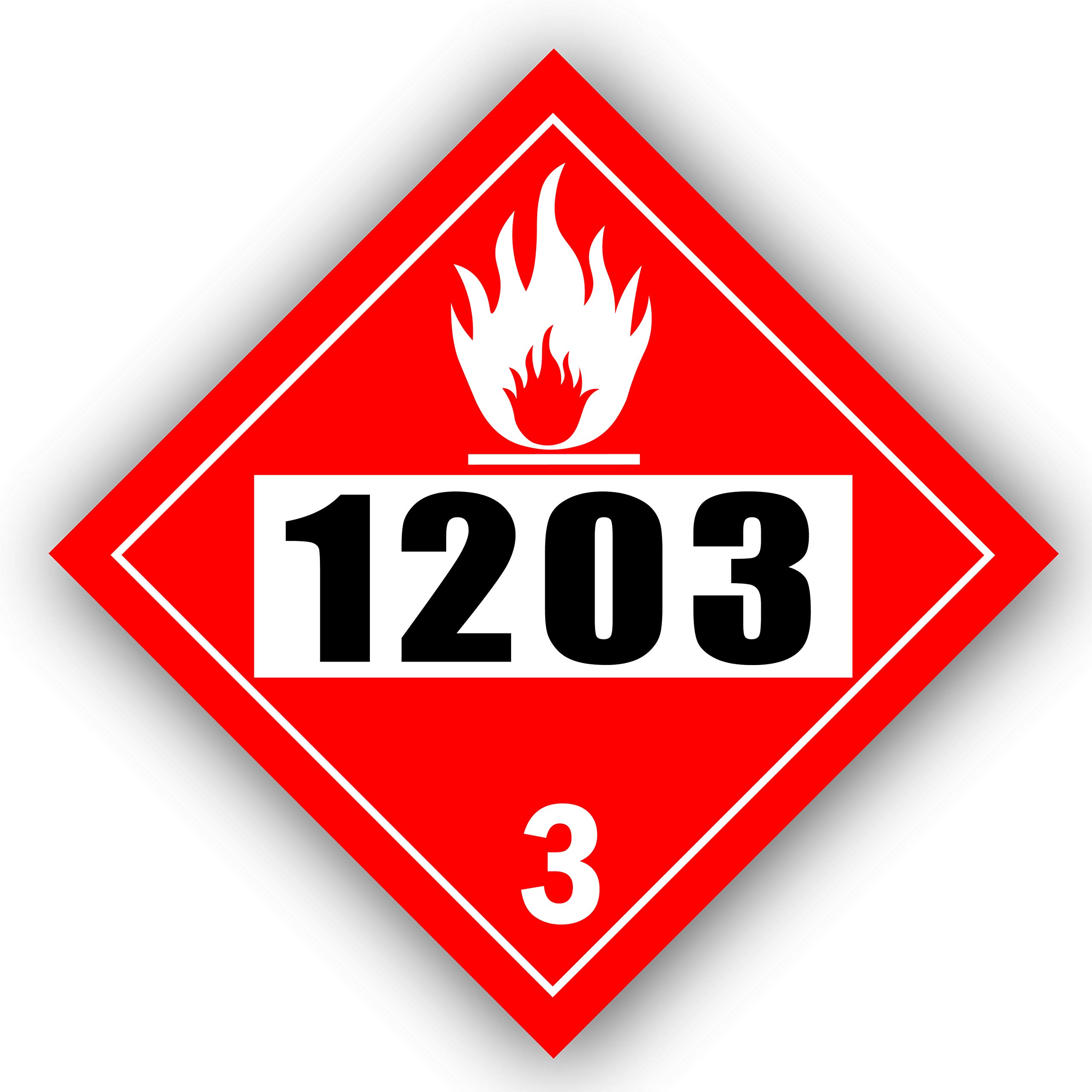 Mua 1203 Placard DOT Hazardous Chemical 4 Digit UN Number Sign 10 ¾” x ...