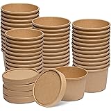 Amazon.com: Comfy Package 8 oz. Paper Food Containers With Vented Lids ...