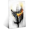 Amazon.com: Displate Metal Poster - Star Wars - Helmets Graffiti - Mandalorian Graffitti Helmet ...